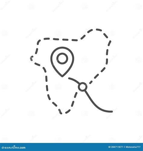 Border Cross Point Line Icon Stock Vector Illustration Of