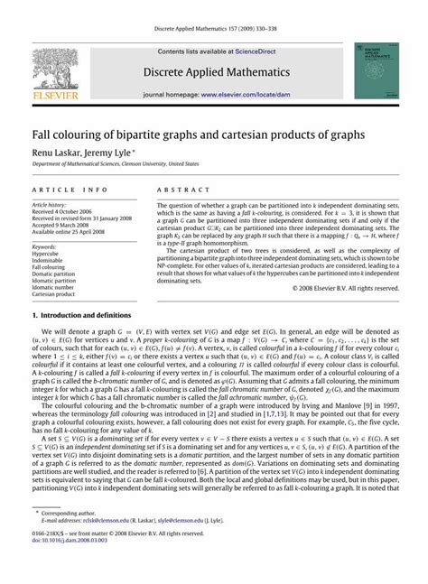 Pdf Fall Colouring Of Bipartite Graphs And Cartesian Products Of