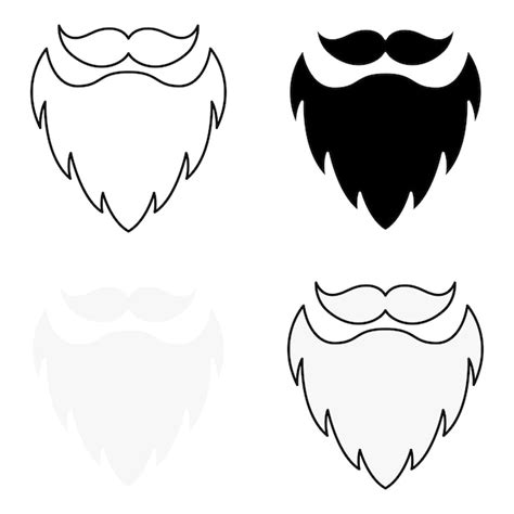 Premium Vector Set Of Beard In Flat Style Isolated