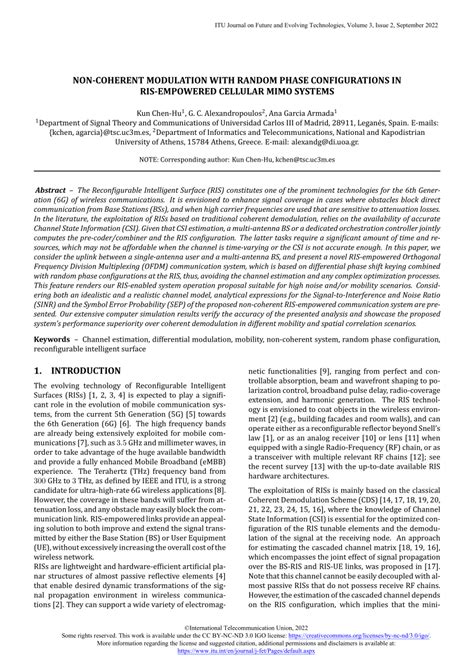 Pdf Non Coherent Modulation With Random Phase Configurations In Ris Empowered Cellular Mimo