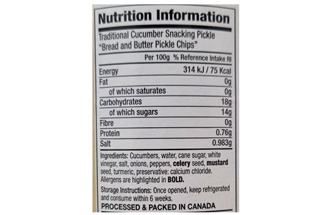 Bubbies Bread And Butter Pickle Chips Traditional Snacking Pickle 976ml Best Before Its