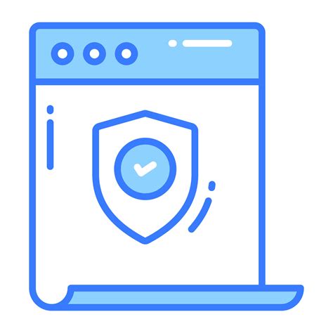 Safety Shield On Webpage Denoting Website Security Vector Premium Icon Vector Art At