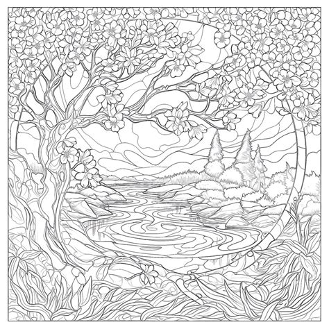 Coloriage Adulte Printemps Pages à Colorier Mimi Panda