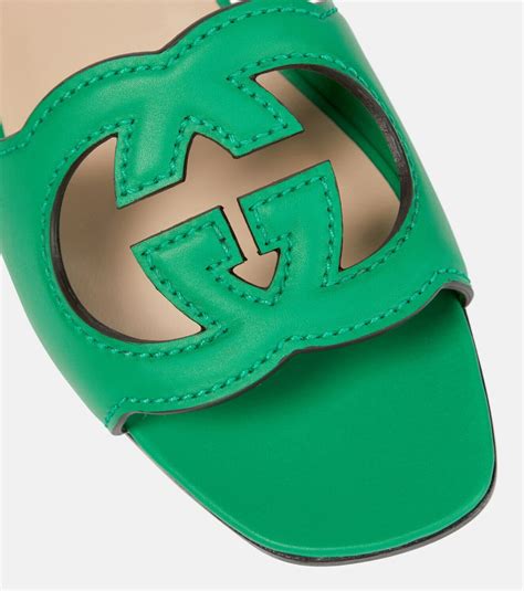 Gucci Interlocking G Cutout Leather Sandals Gucci