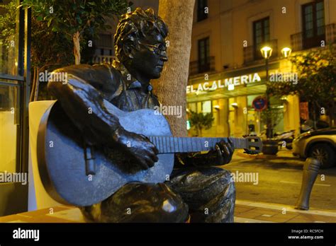 Statue In Tribute To John Lennon And Strawberryfields Forever Stock
