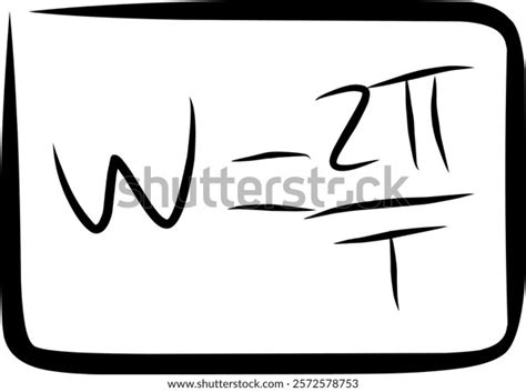 physics formula circular motion angular speed stock vector royalty