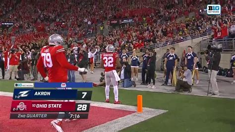 Treveyon Henderson Crosses Goal Line For 14 Yard Rushing Touchdown