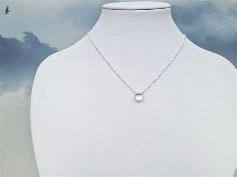 Collana In Argento Con Ciondolo In Cristallo Di Rocca Naturale JoyElly