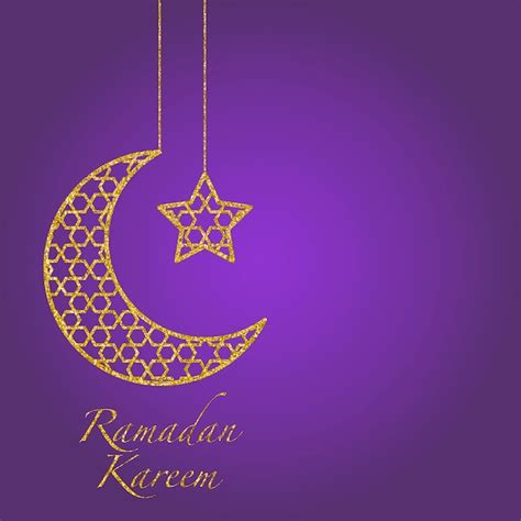 Ilustração De Lua E Estrela De Ramadam Kareem Foto Premium