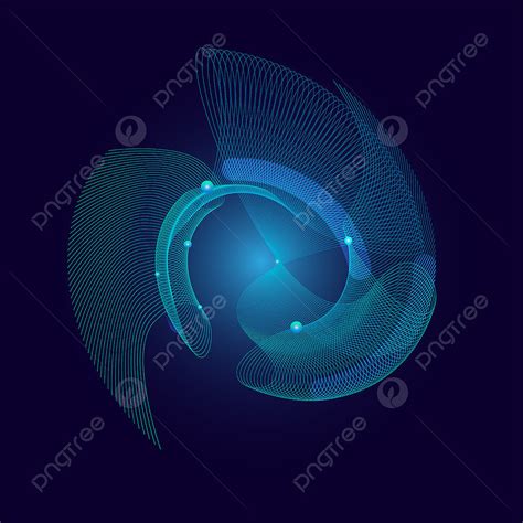 blue gradient technology curve light effect gradient technology