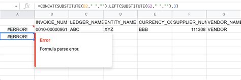 Formula Parse Error After Setformula In Google Sheets Stack Overflow