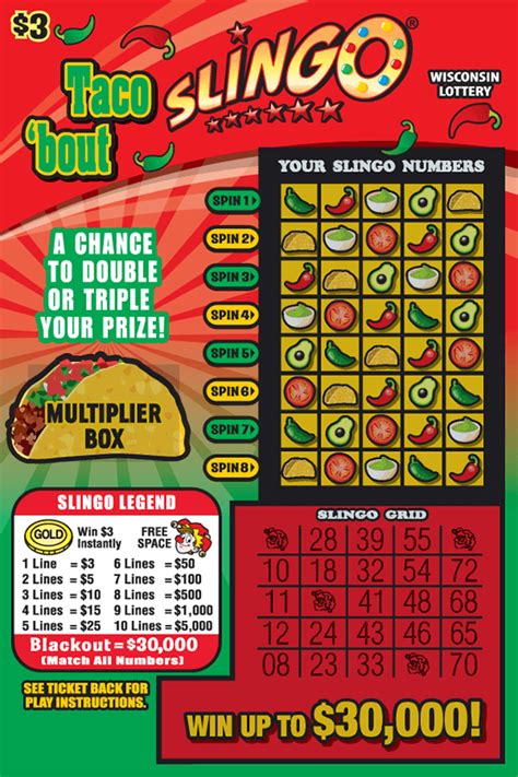 Taco Bout Slingo 2225 Wisconsin Lottery