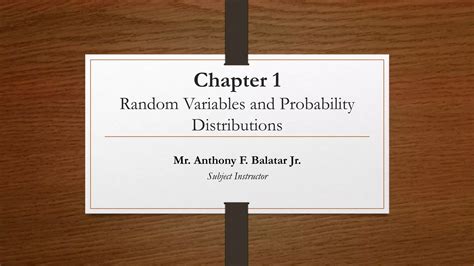 Chapter 1 Random Variables And Probability Distributions Pptx
