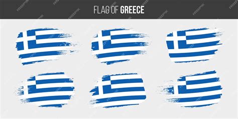 Premium Vector Greece Flags Brush Stroke Grunge Vector Illustration