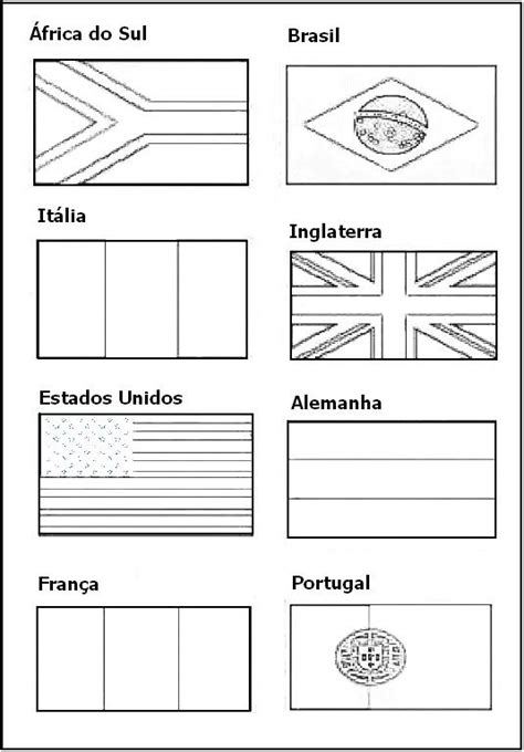 Bandeiras Dos Paises Para Pintar Bandeiras De Todos Os Países
