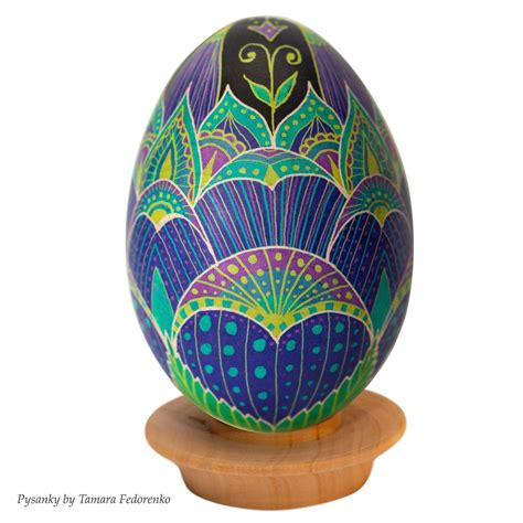 Real Pysanka Goose Egg Ukrainian Souvenir Floral Design Etsy