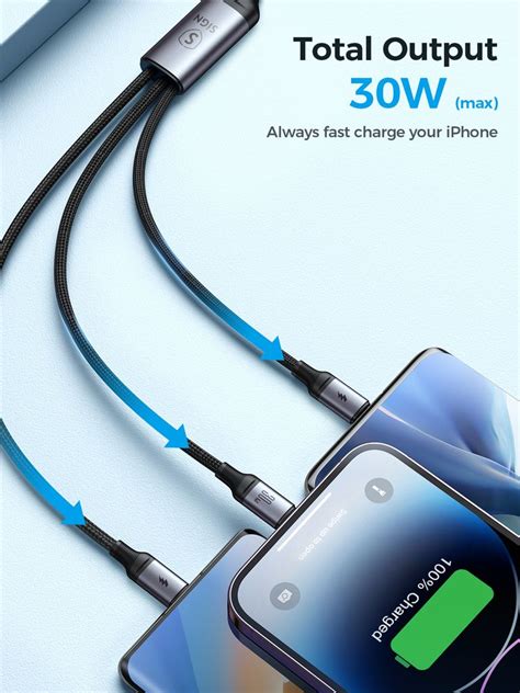 Sign 3 In 1 Usb C Till Lightning Usb C Micro Usb 12m Svart