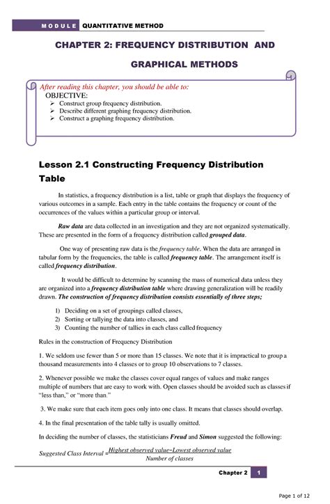 Frequency Distrubution And Graphical Methods Chapter 2 1 Chapter 2 Frequency Distribution And