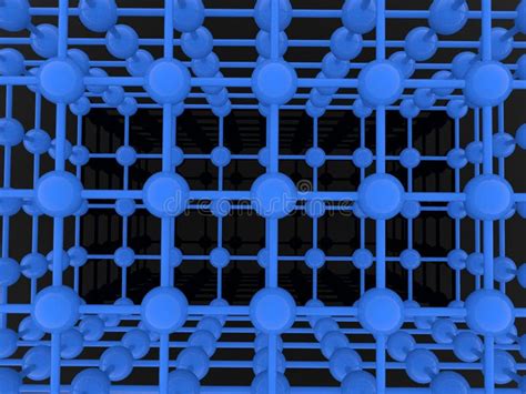 Atom Grid Vector Icon Abstract Technology Connection Structure Science Network Line Dot