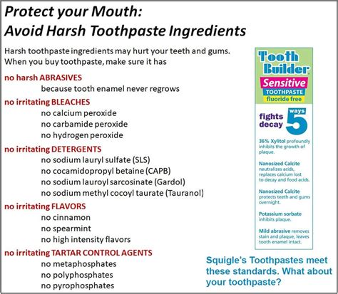 Squigle Tooth Builder Sls Free Toothpaste Prevent Tooth Sensitivity