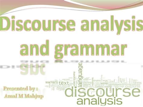 Discourse Analysis And Grammar Ppsx