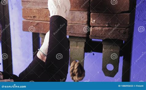 Hands Of A Female Engineer Lift A Load With A Cable Stock Video Video Of Serious Hoist