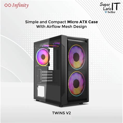 Jual Infinity Inf Twins V2 Casingcase Gaming M Atx Pckomputer