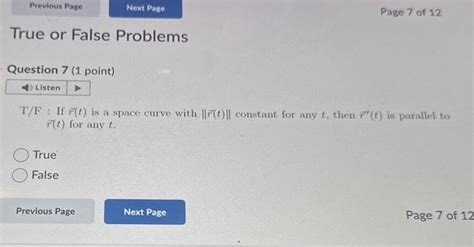 Solved Tf If Rt Is A Space Curve With ∥rt∥ Constant