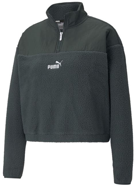 Женская толстовка Puma Power Winterized Half-Zip Crew Green Gables S ...
