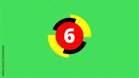 10 Second Down Timer Animation With Continuously Rotating Circle