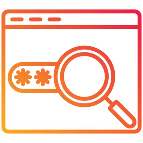 Password Generic Gradient Outline Icon