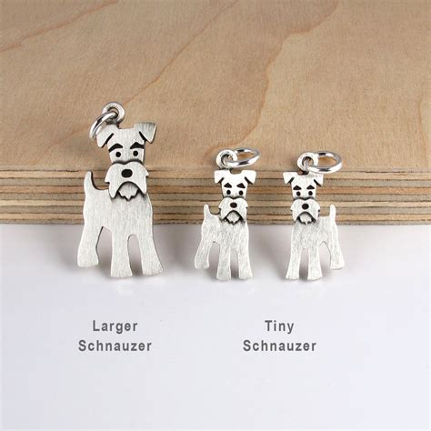 Schnauzer Pendant Necklace Larger Size Sterling Silver Etsy