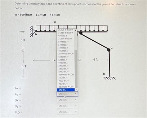 Solved Determine The Magnitude And Direction Of All Support