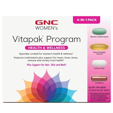 Gnc Womens Vitapak Program 30 Daily Packs 4 In 1 49 Off