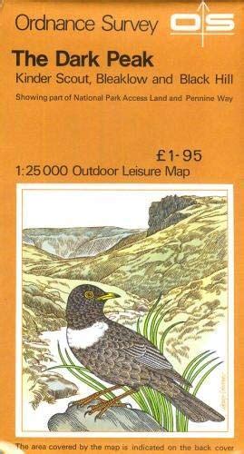 Ordnance Survey Outdoor Leisure Map The Dark Peak 125000 Outdoor L