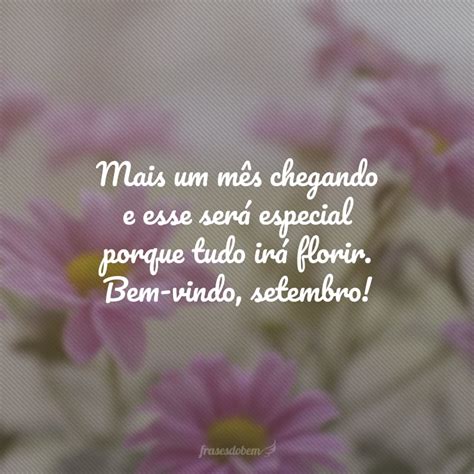 Mês de setembro Frase Setembro Seja bem vindo Estamos te esperando