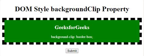 html propriété backgroundclip du style dom stacklima