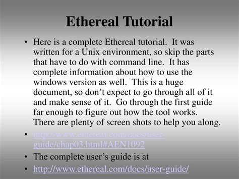 ppt packet capture using ethereal powerpoint presentation free