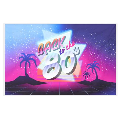 Party Backdrop 80s Supplies 80s Banner Vinyl Vintage Ornaments Photo