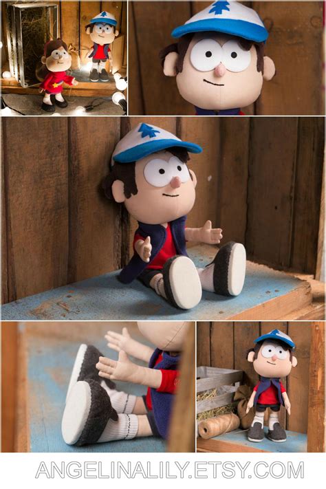 Gravity Falls Inspired Dipper Pines Plush Doll Sits And Etsy Fall