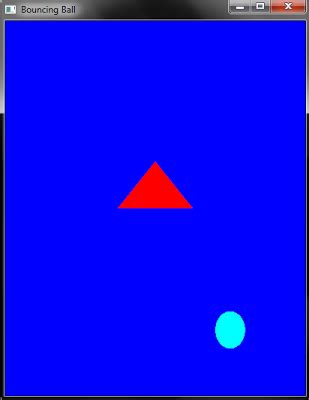 Opengl Program For Simple Triangle And Bouncing Ball