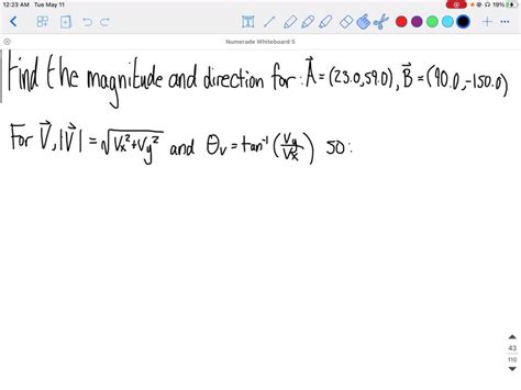 solved find the magnitude and direction of each of the following