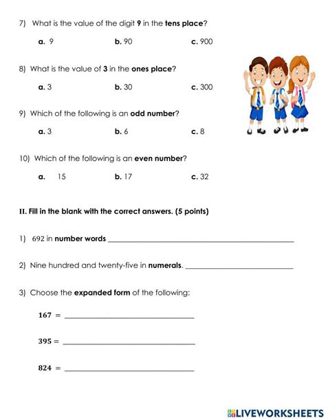 Math Quiz Interactive Activity For Grade 2 Live Worksheets