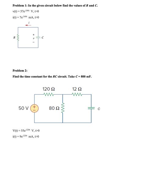 solved problem 1 in the given circuit below find the values