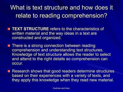 Text Structures Presentation In Structure Ppt