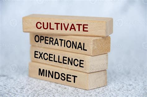 Cultivate Operational Excellence Mindset Text On Wooden Blocks Operational Excellence Concept
