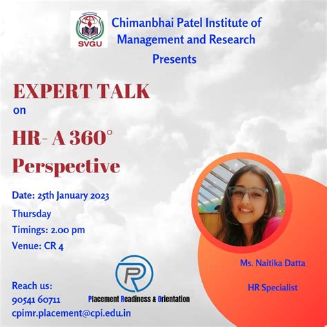 Chimanbhai Patel Institute Of Management And Research On Linkedin Hr Mba Hrjobs Seminar