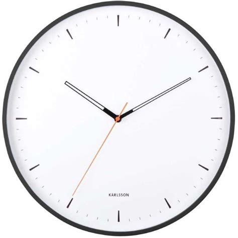 Horloge murale en métal calm noir