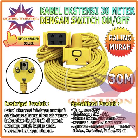 Jual Kabel Ekstensi Meter Mm Cable Extension Kabel Sambungan Multi Fungsi Colokan Kabel