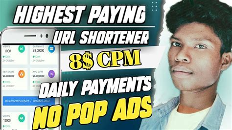 Highest Paying Url Shortener 2022 Shrinkforearn Payment Proof 8 Cpm